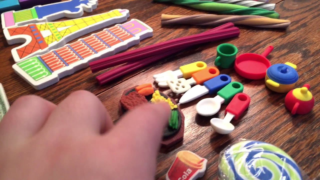 My eraser collecting video - YouTube