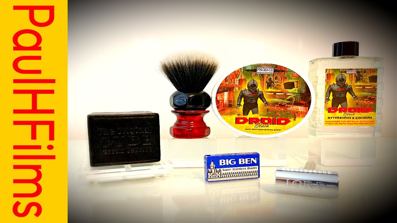 LORD L6 DE Razor | P.A.A. *Droid Black* Shaving Soap - YouTube
