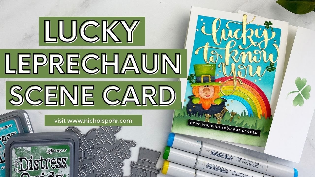 Lucky Leprechaun Scene Card Simon Says Stamp - YouTube