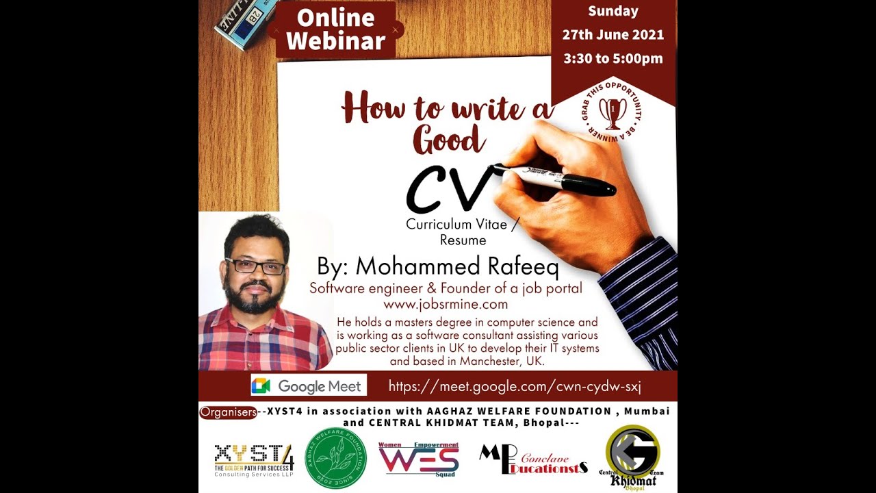 How to write a good CV(Curriculum Vitae)? | Difference between a CV and ...