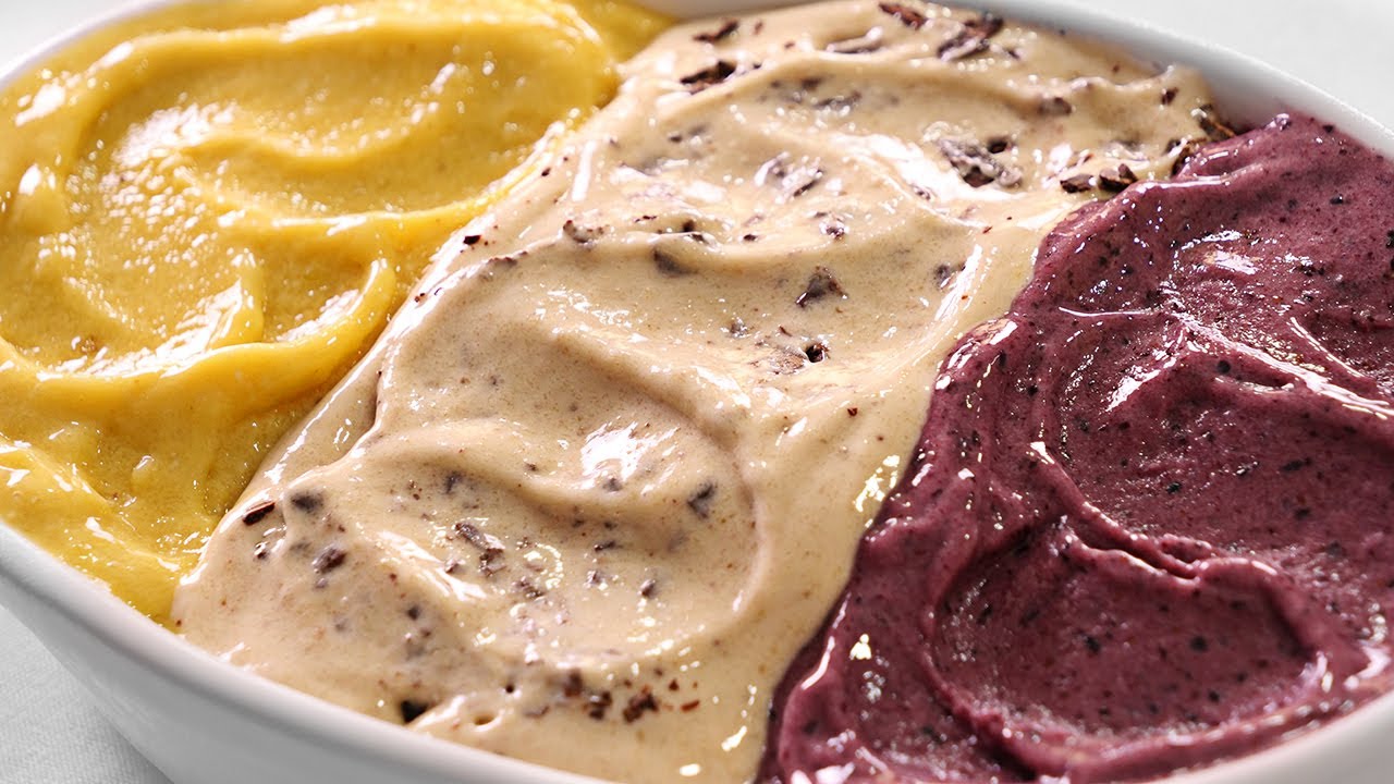 Haz Helado en 1 Minuto | Stracciatella - Arándanos - Mango - YouTube