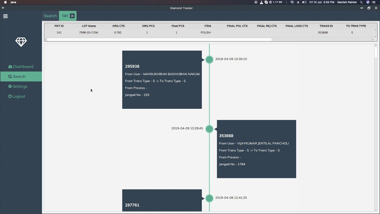 Diamond Tracking App - YouTube