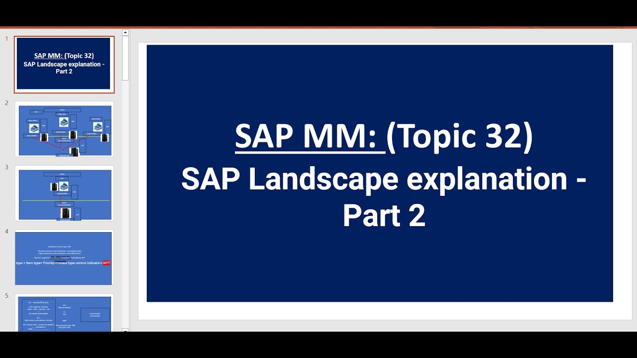 Topic 32 : Members Only: SAP Landscape part explanation - Part 2 - YouTube