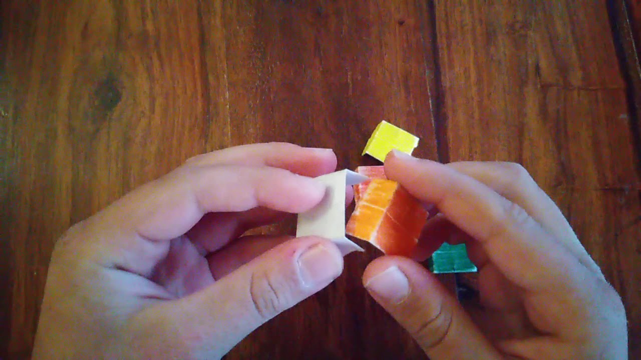 How to make a 1x1 rubik's cube out of paper - YouTube