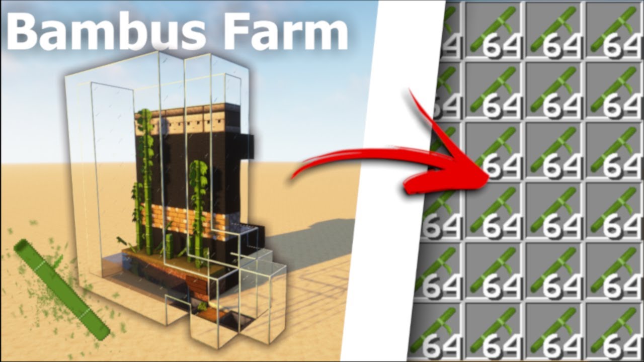 Minecraft Bambusfarm Tutorial | Minecraft - YouTube