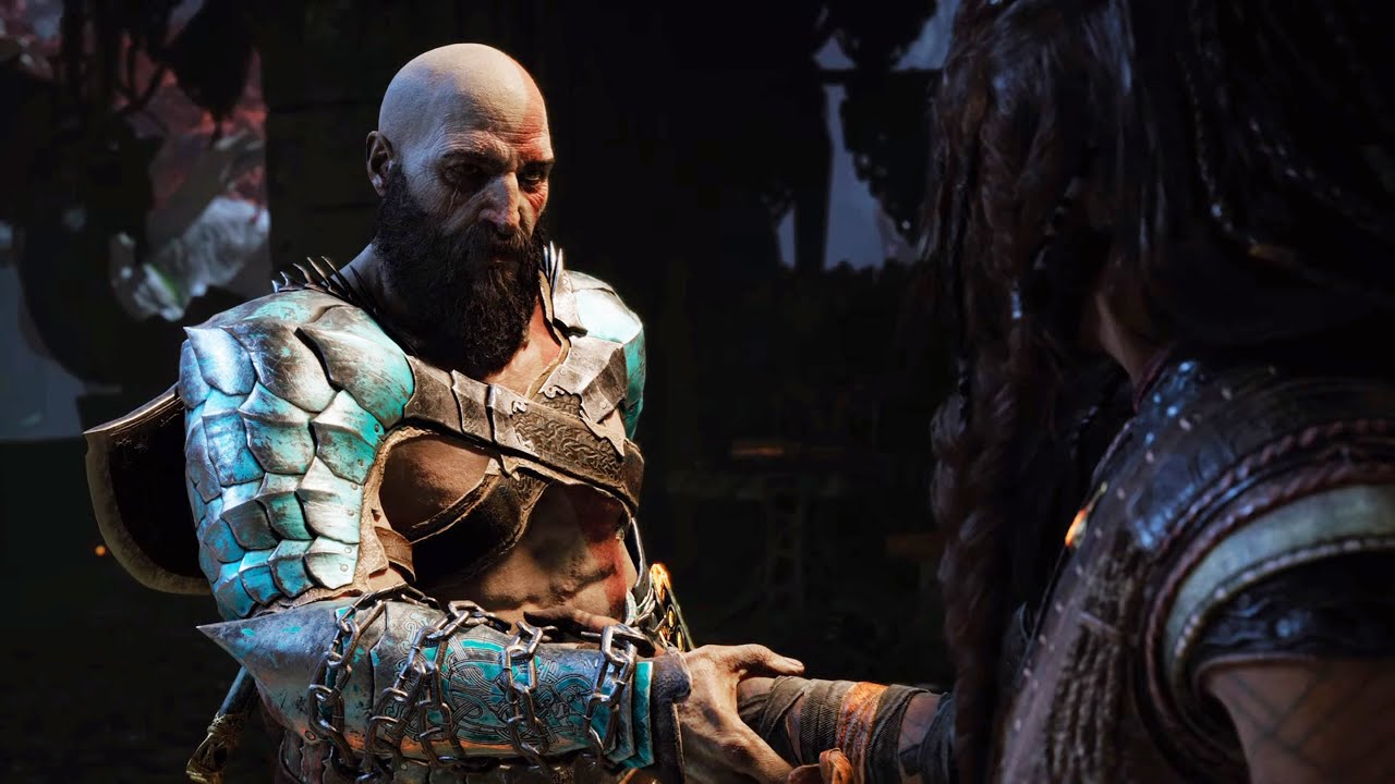 Kratos and Freya Make up in God of War Ragnarök - YouTube