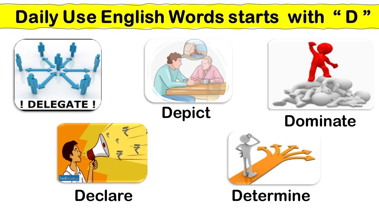 Daily Use English Words Starting With " D " || Vocabulary - YouTube