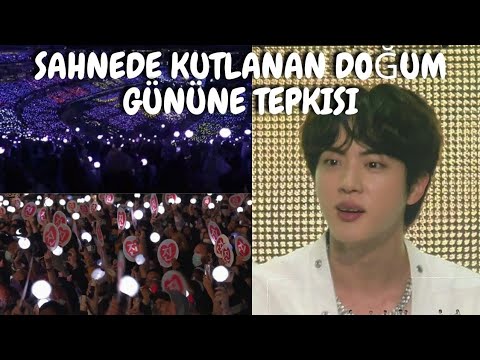 Konserde Jin için yapılan doğum günü sürprizi ve buna tepkisi
