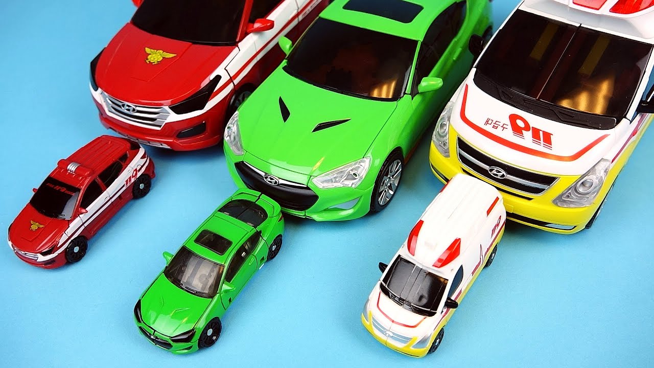 CarBot car toys - New Micro CarBot transformers robot car 헬로카봇 - YouTube