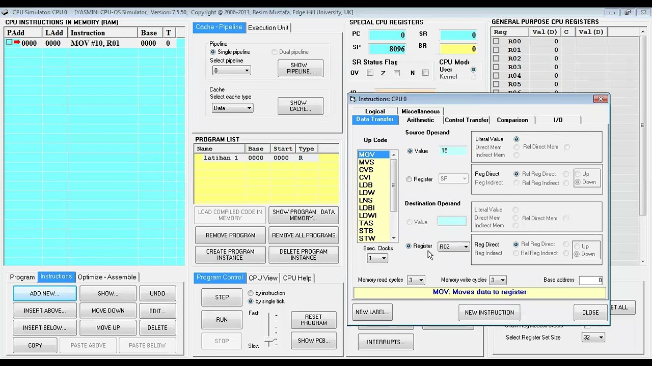 Tutorial CPU-OS Simulator - YouTube