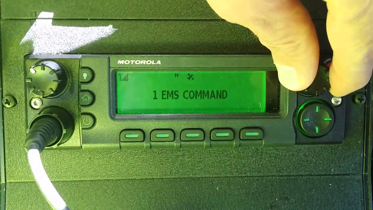 Motorola APX7500 zone switching - YouTube