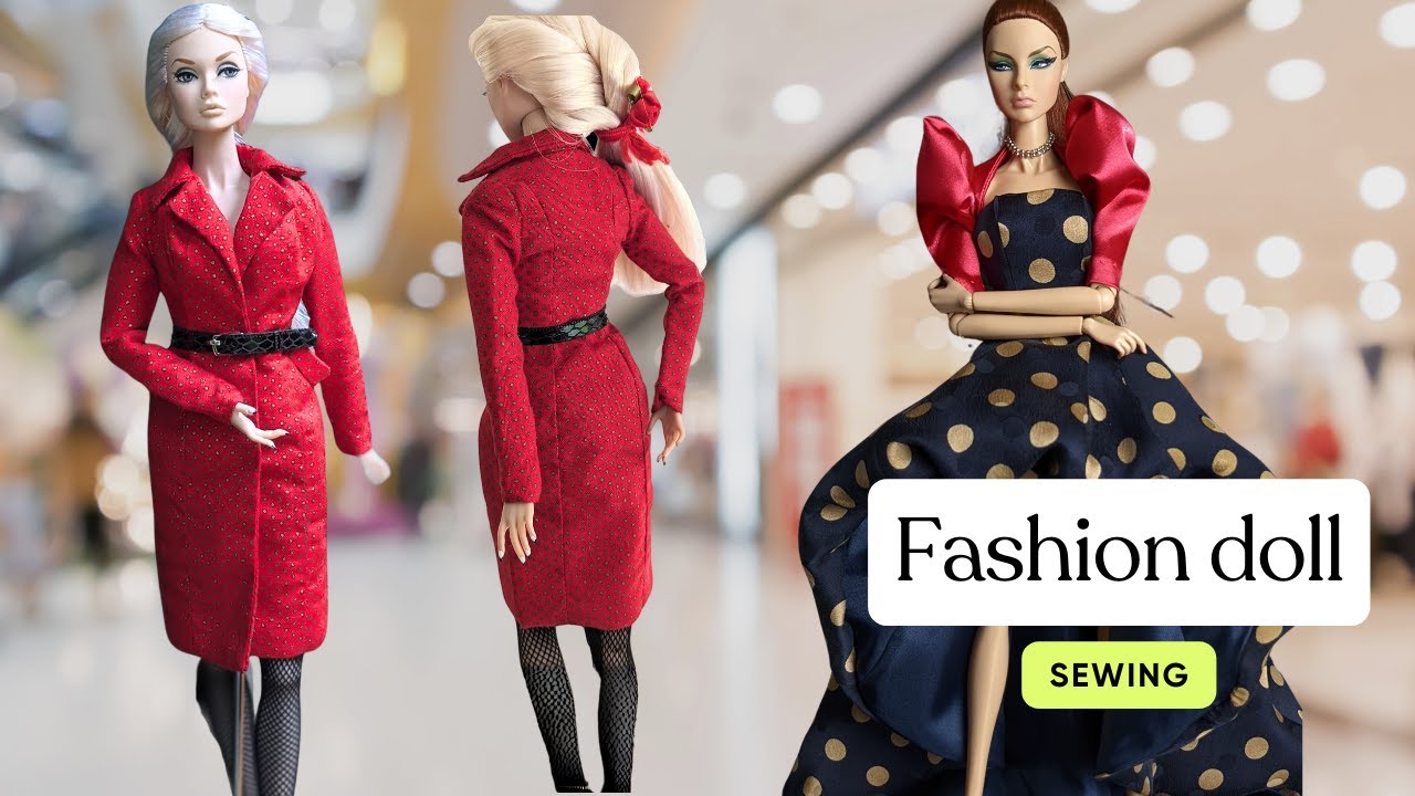 Realistic mini Trench Coat for Fashion dolls ️How to make DIY miniature ...