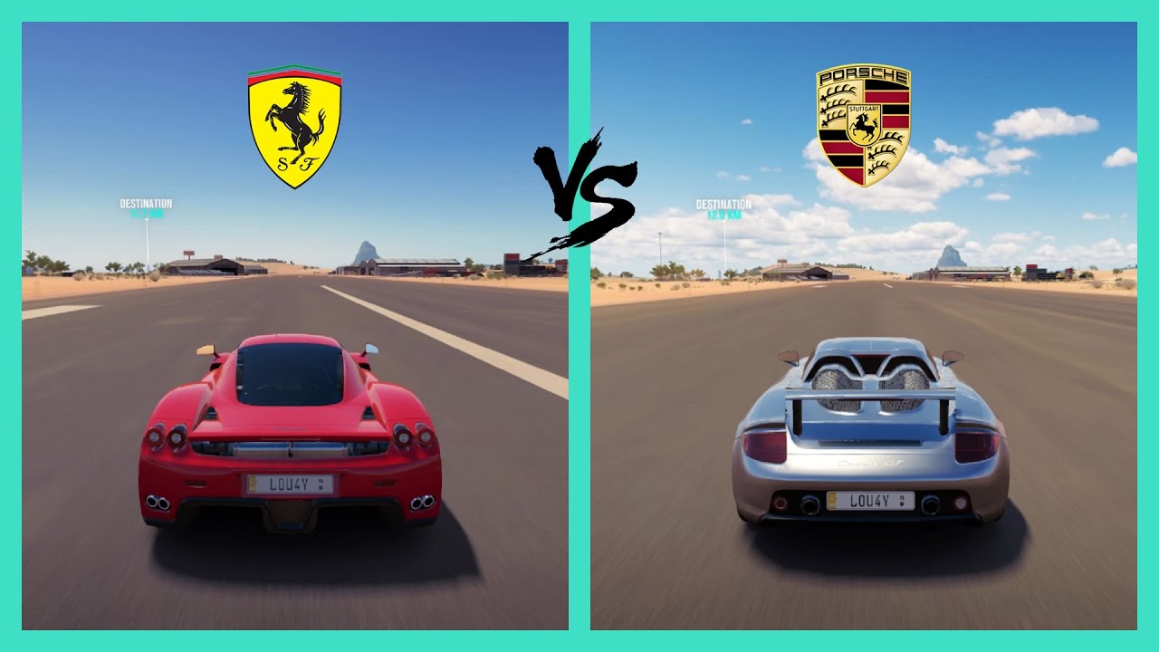 Ferrari ENZO vs Porsche CARRERA GT | Forza Horizon 3 - YouTube