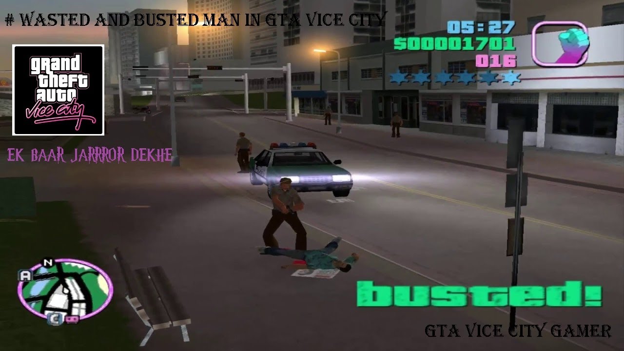 # Wasted And Busted Man In GTA Vice City - YouTube