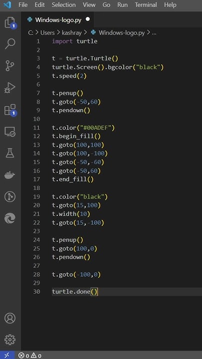 Create Windows Logo Using Python turtle | python turtle graphics - YouTube