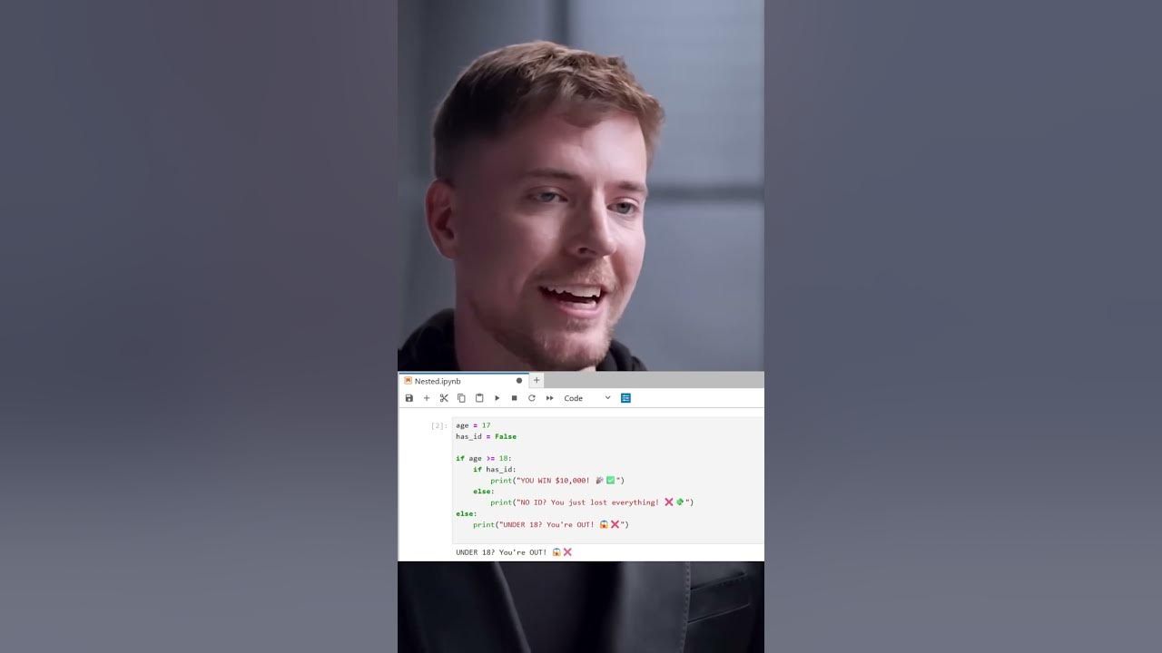 "If You’re 18 With ID, You Win $10,000! (Python Logic Explained)" - YouTube