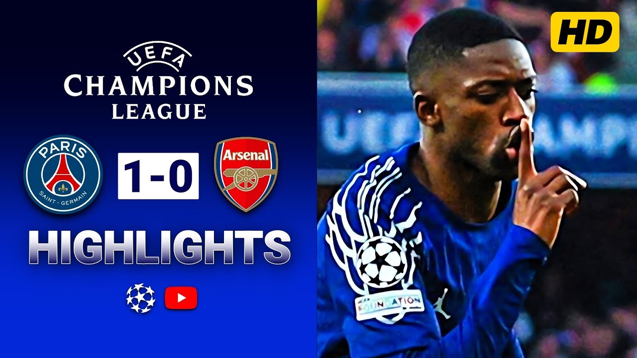 Dembélé SHUSH 🔥 PSG vs Arsenal (1-0) All Goals & HIGHLIGHTS | Champions ...