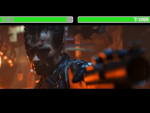 T-800 vs T-1000 with Healthbars / Final Fight | Part 1
