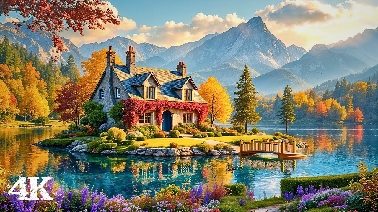 Island Cottage Ambience | Calm Your Soul Instantly with Lake, Birds ...