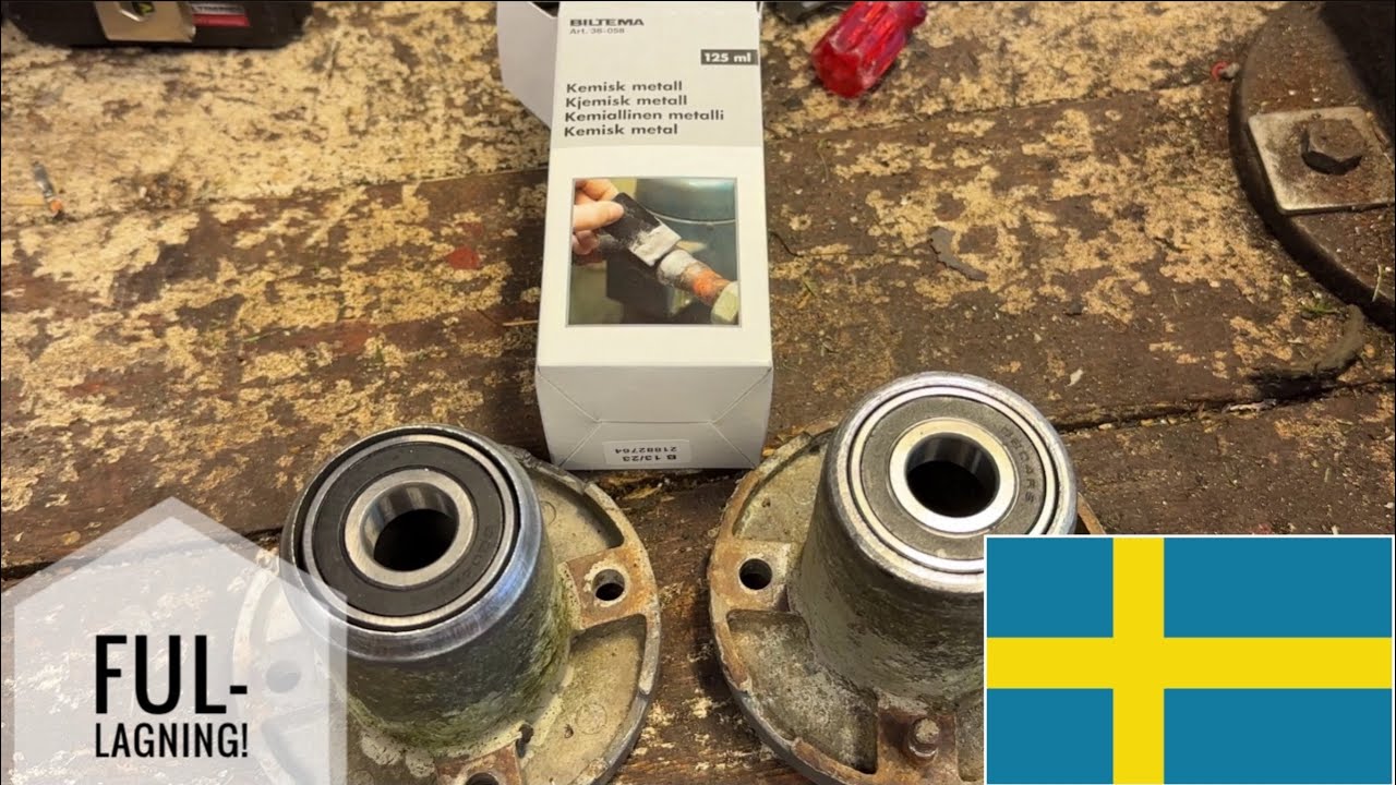 Fixar rostigt klippdäck. Del 2; Byte av kullager, ful-laga lagerhusen ...