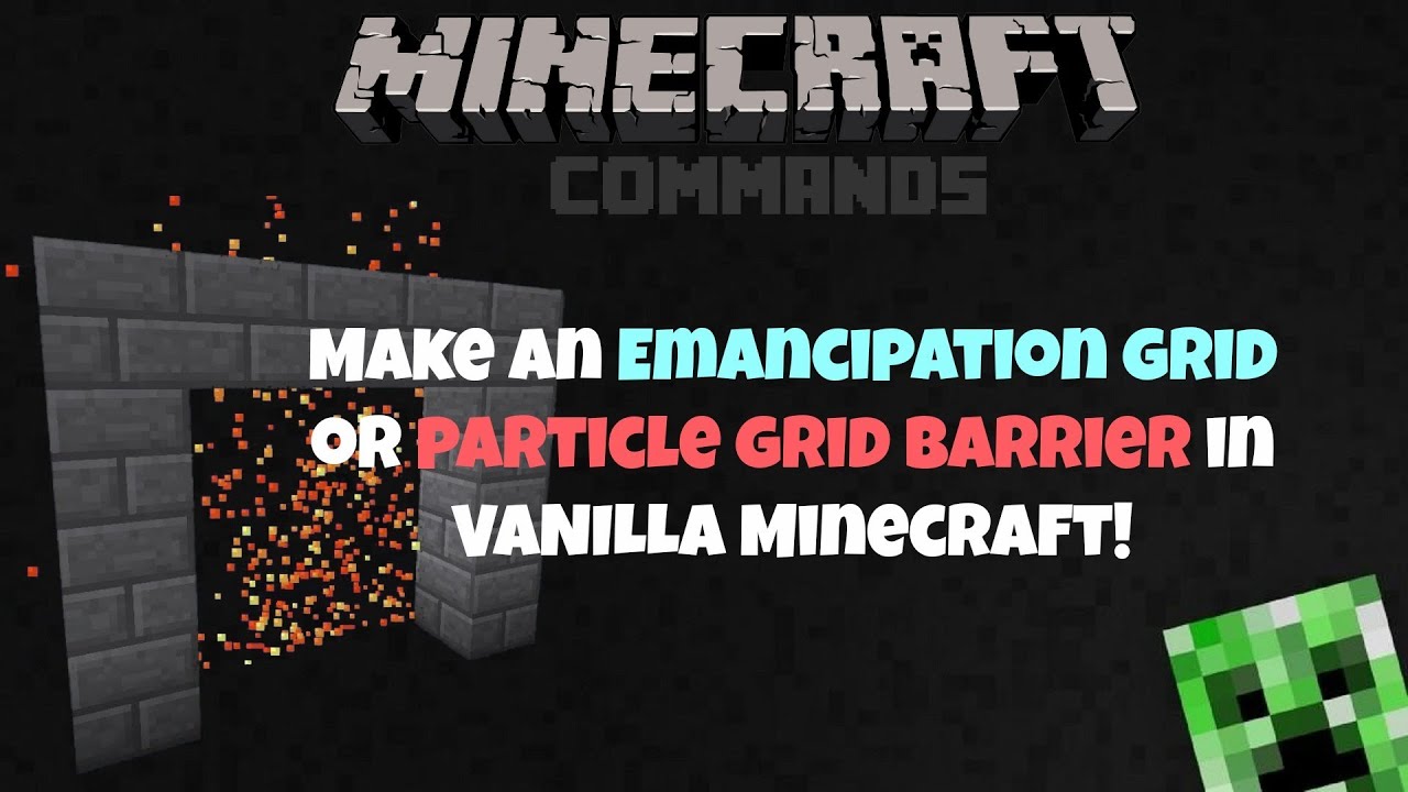 Emancipation grid/Particle grid barrier in vanilla minecraft 1.8 - YouTube