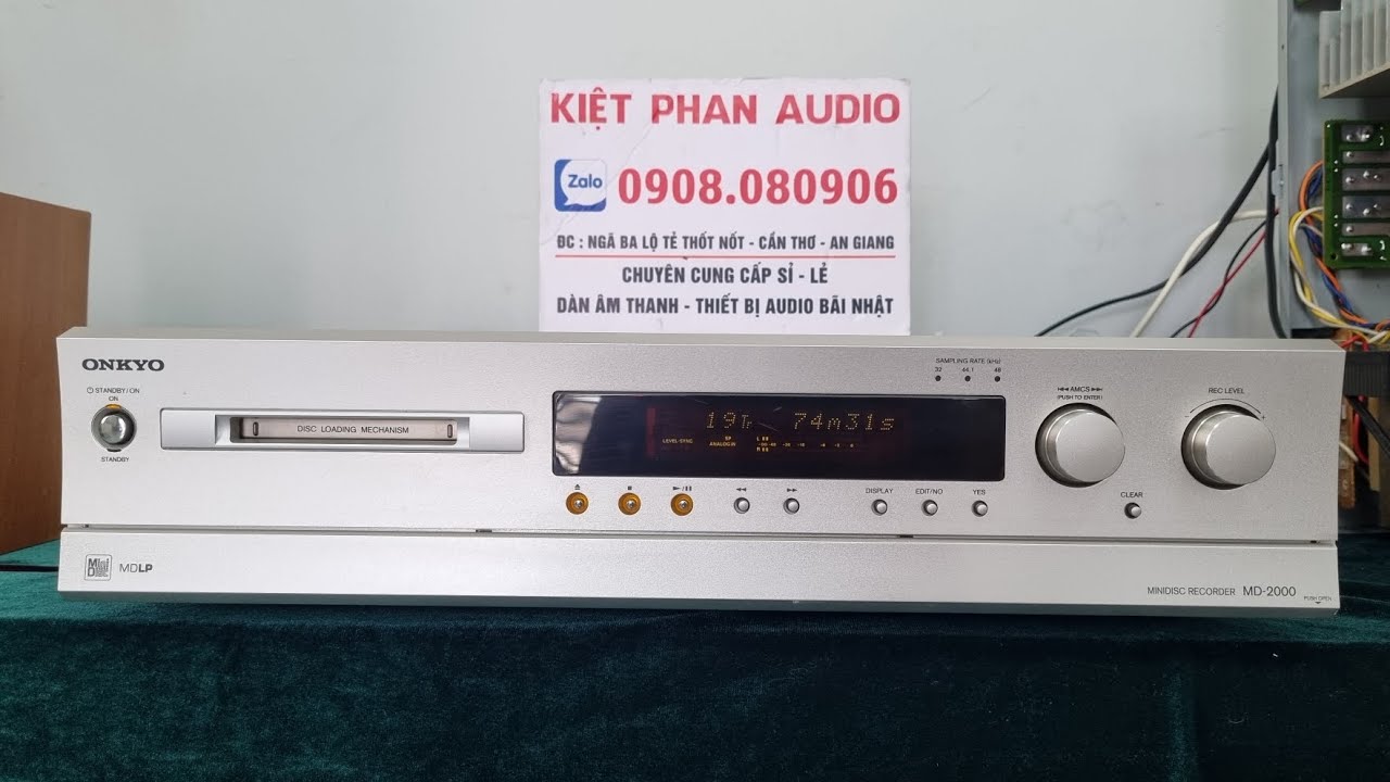 Đầu MD giải mã 24bit - Onkyo MD 2000 size 43cm. - YouTube
