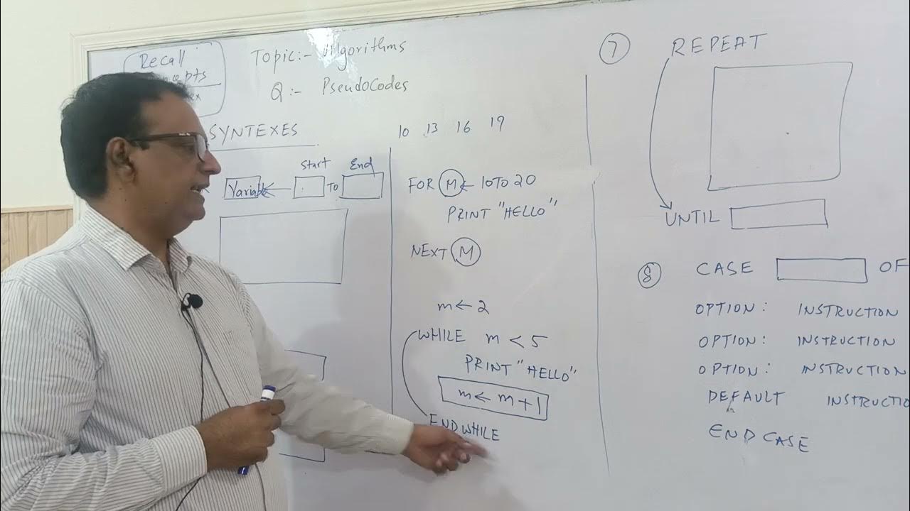 Topic Pseudo Codes Revision.Lesson#2 Computer Science , O Levels , 2210. - YouTube