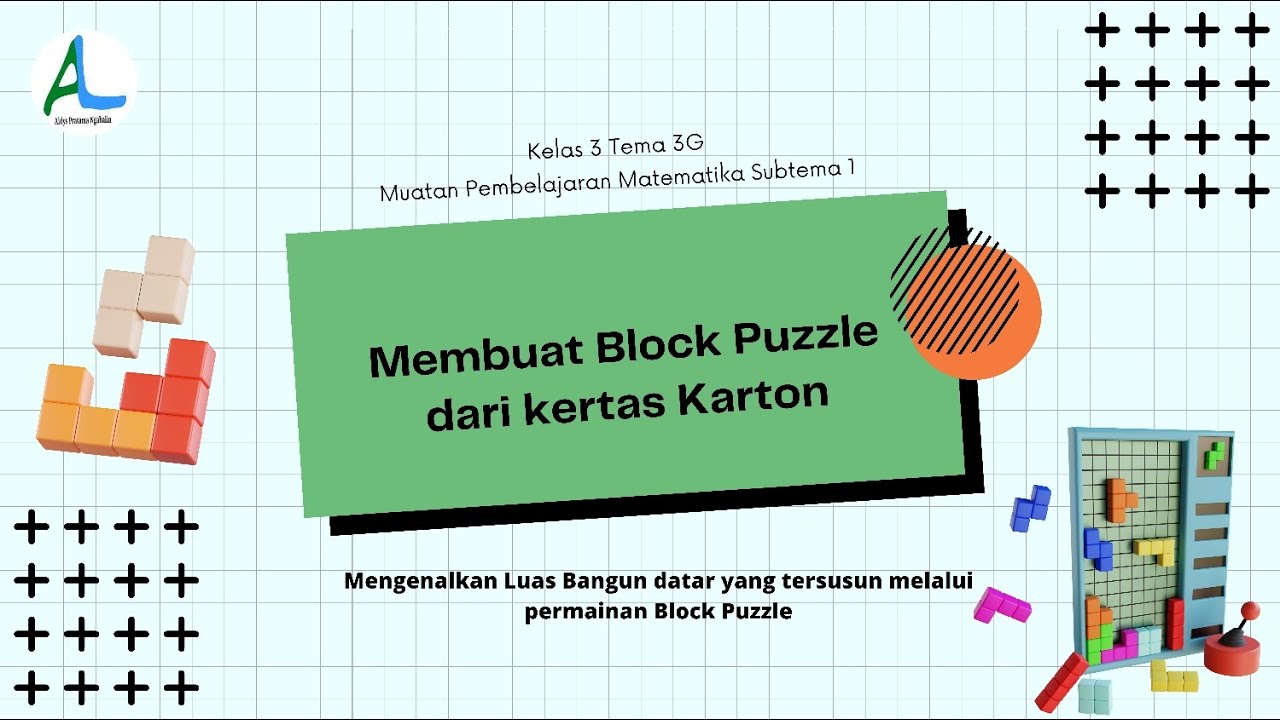 Permainan Block Puzzle dari kertas karton || mengenal luas bangun datar ...