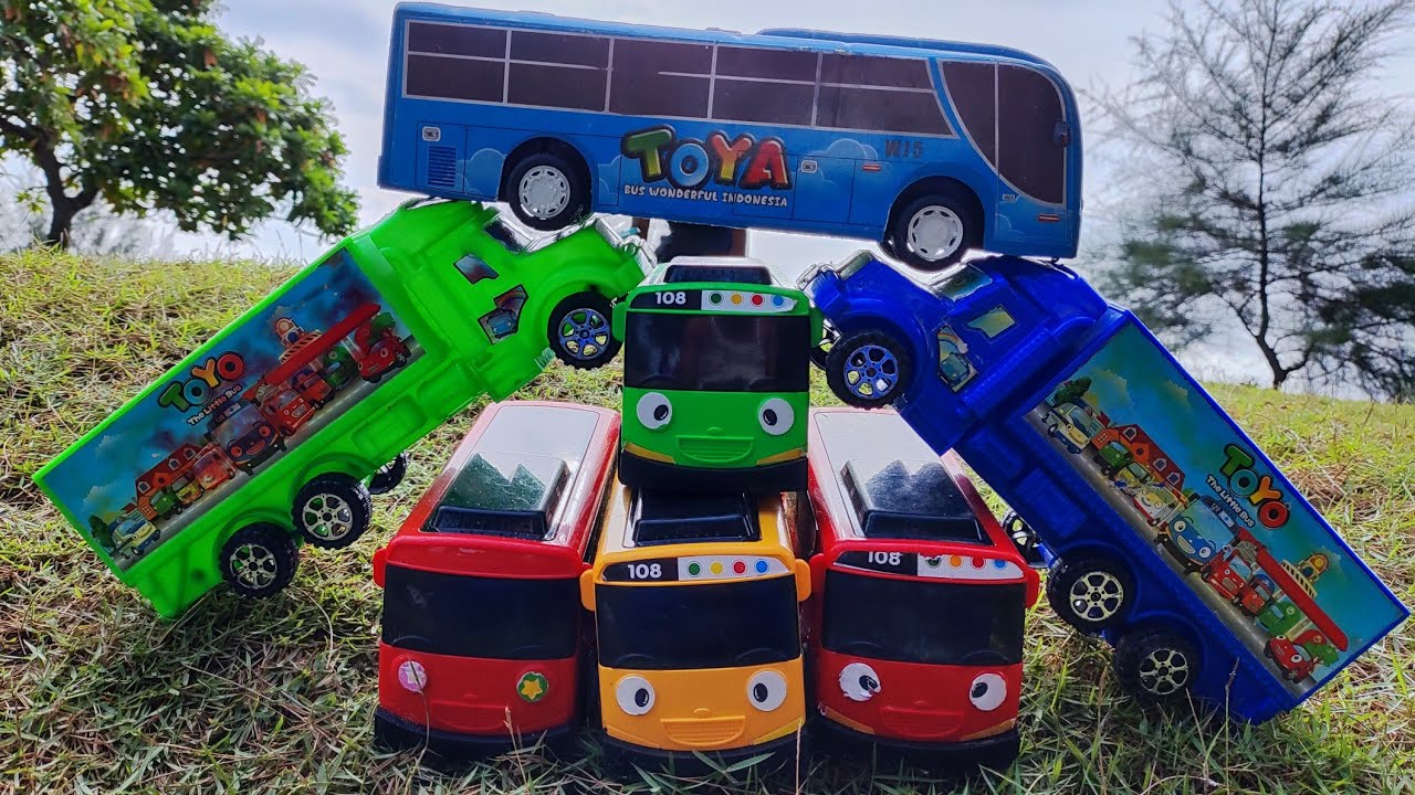 Bermain Mobil Mobilan, Mobil Bus Tayo, Truk, Mobil Polisi, Mobil Balap ...