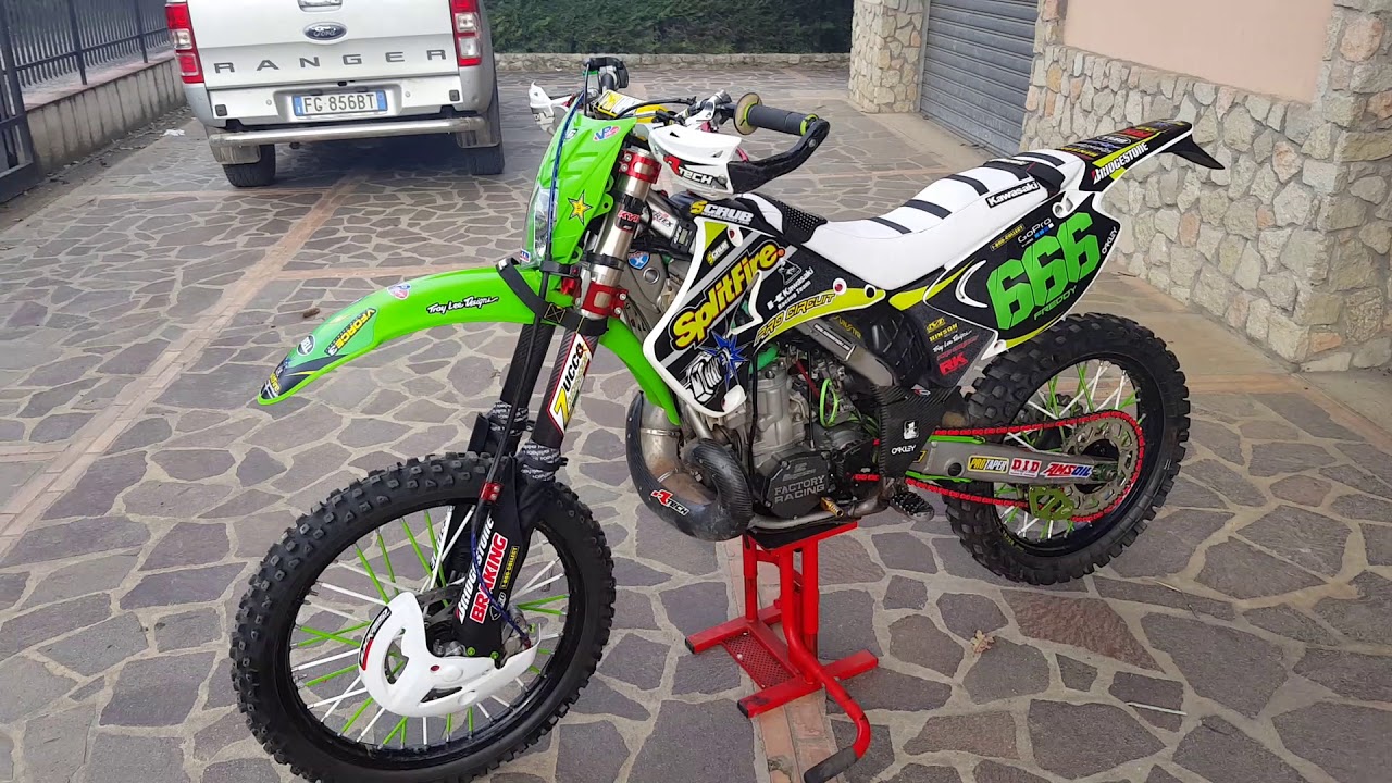 Kawasaki KX 250 08 2 stroke 666 extreme enduro pro circuit italy sound ...