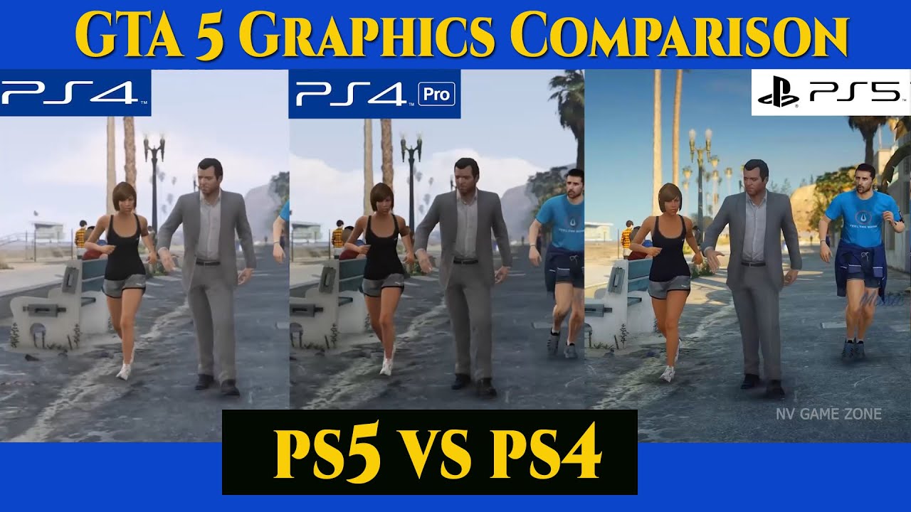 GTA 5 PS5 Graphics Comparison | PS4 VS PS4 PRO VS PS5 | GTA 5 Graphics ...
