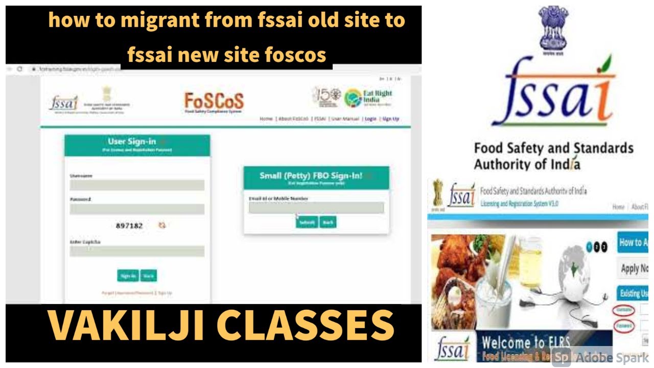 How to transfer FSSAI license Old Site FLRS to Food Safety Compliance ...