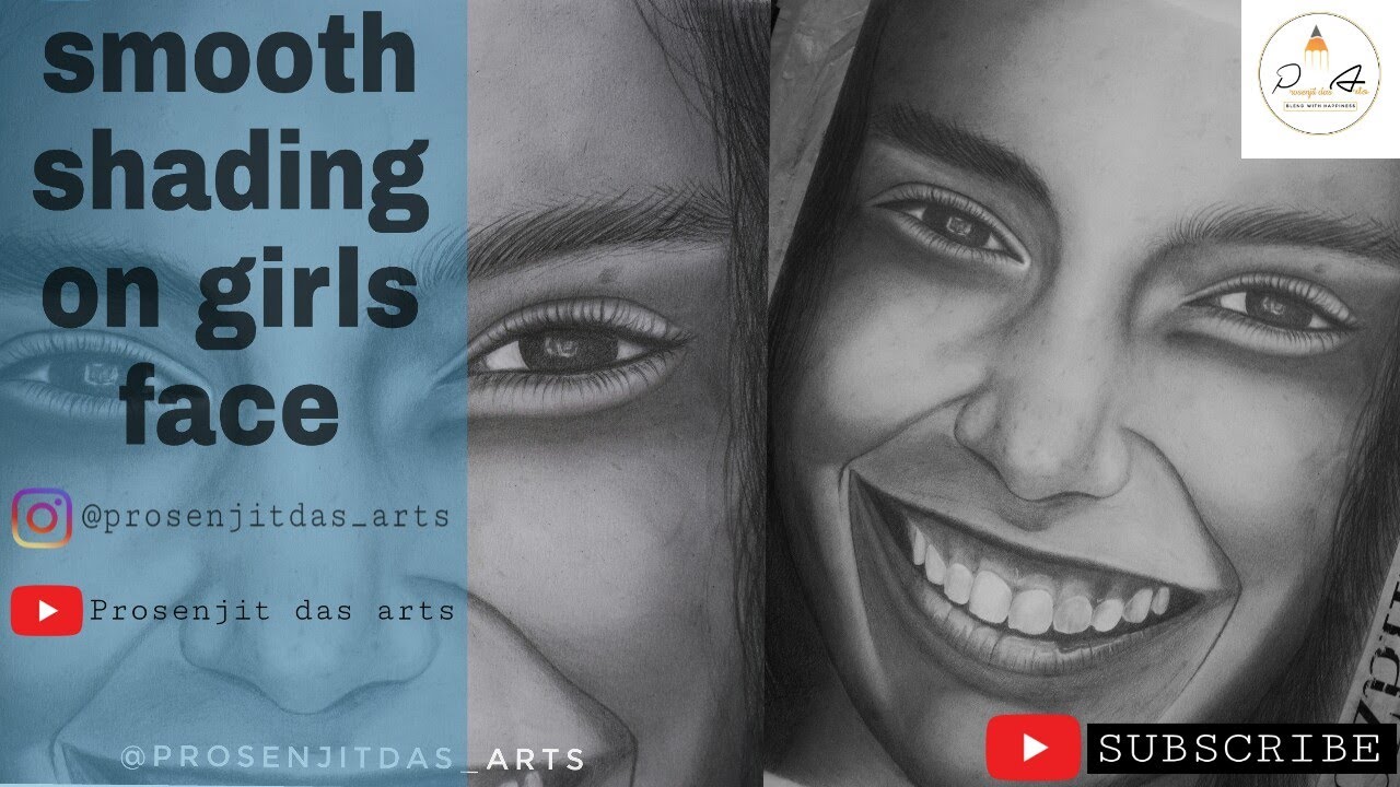 How to shade smooth skin /smooth shading tutorial /girl drawing - YouTube