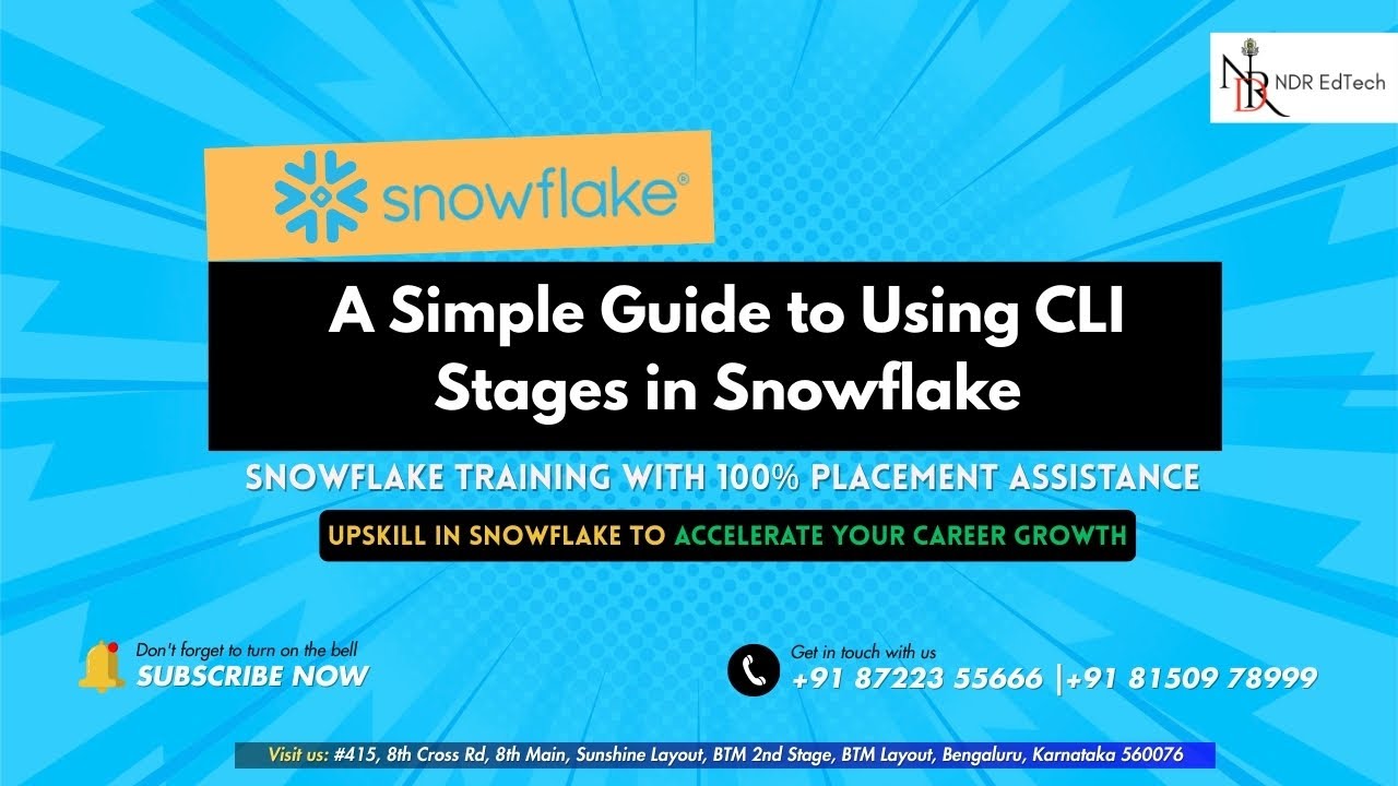 Simple Guide to Using CLI Stages in Snowflake 🙂|| +91-87223 55666 ...
