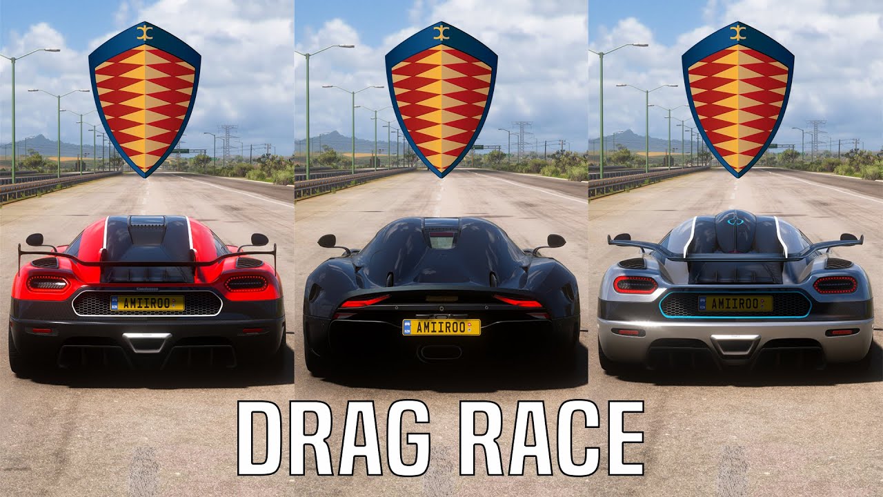FH5 DRAG RACE: Koenigsegg Agera RS vs Koenigsegg Regera vs Koenigsegg ...