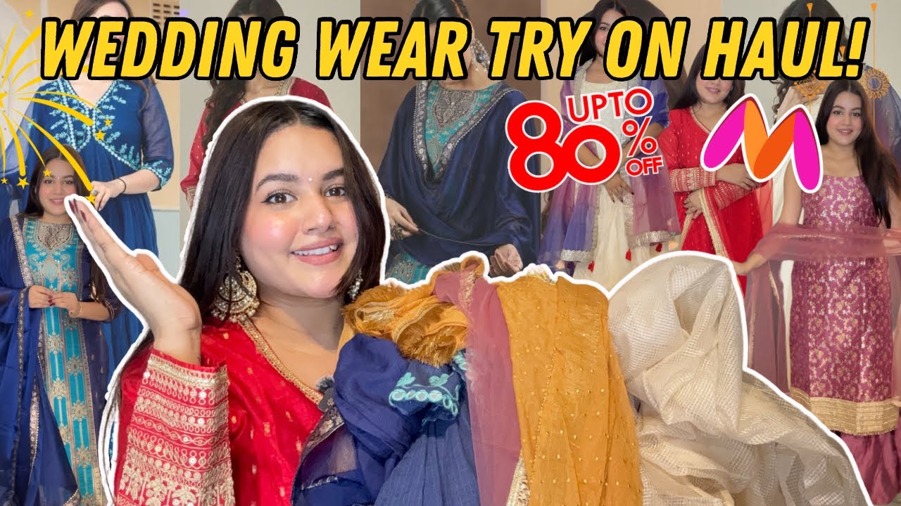Myntra Wedding Wear Outfits Try On Haul! Upto 80% off - YouTube