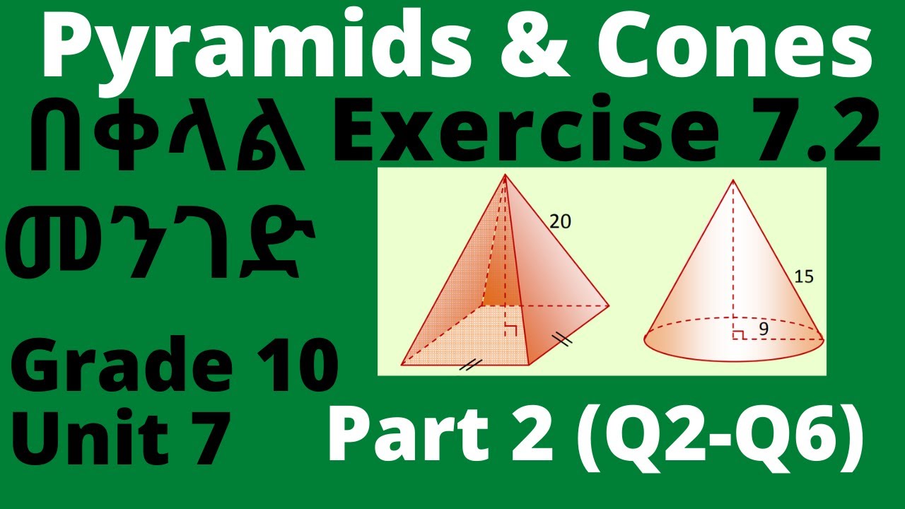 Exercise 7.2 | Part 2 | Pyramids | Cones | Lateral Surface Area ...