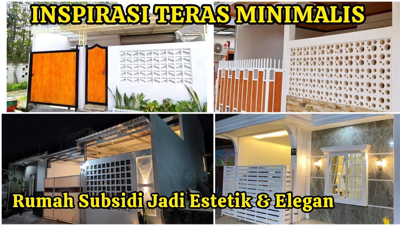 Renovasi rumah subsidi teras minimalis modern - YouTube