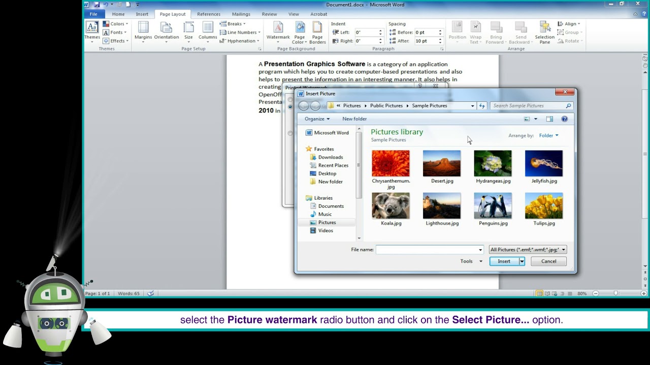 Custom Watermark | Computer Class 5 - YouTube