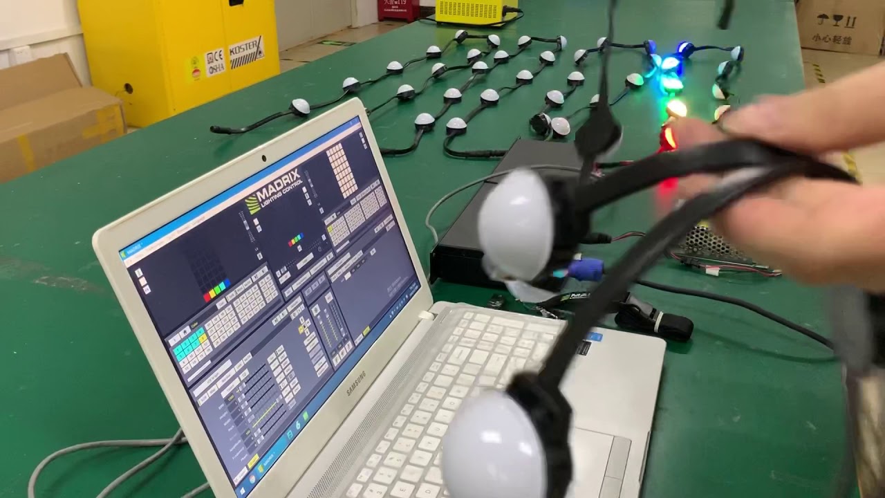 DMX512 led pixel dot control by Madrix 5 and Aoshowled DMX artnet box ...