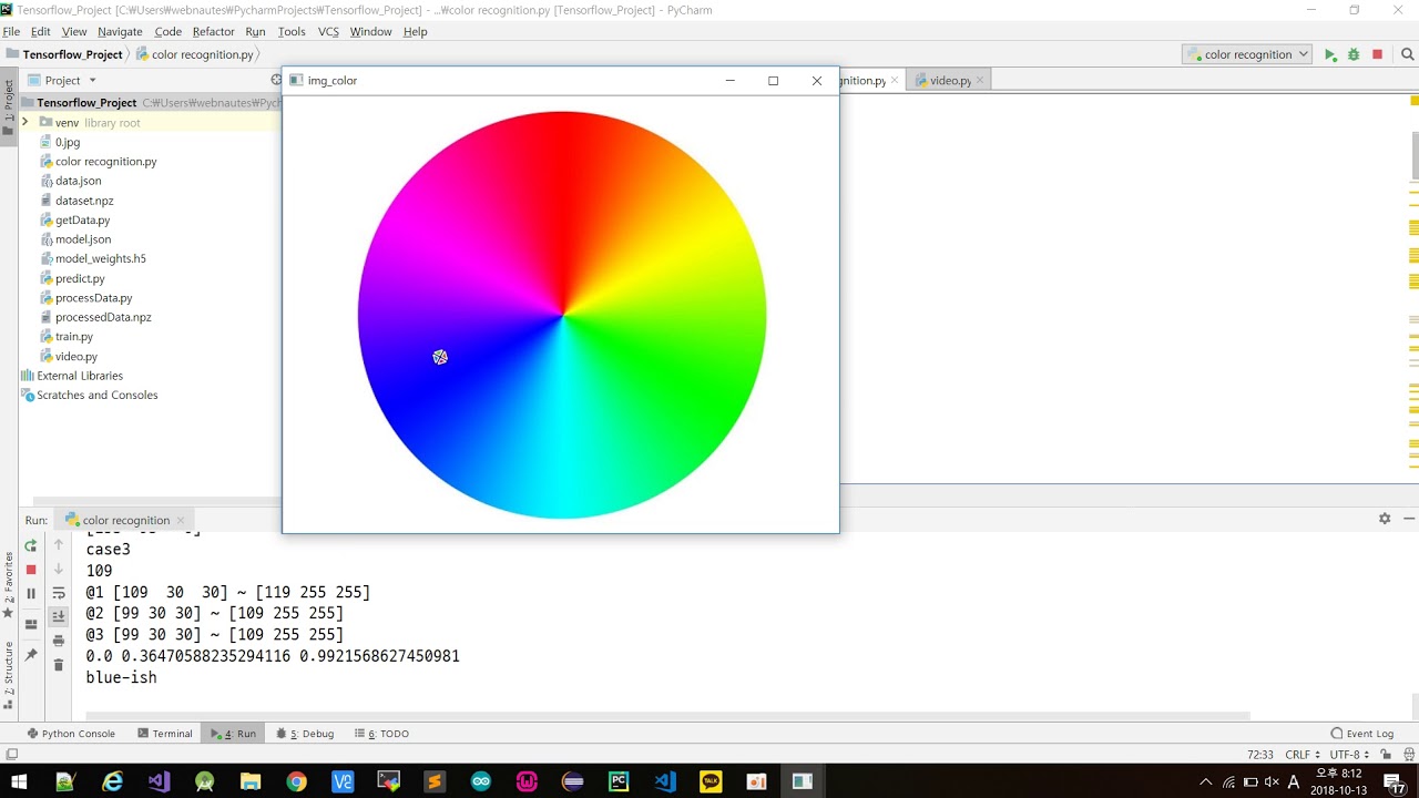 Tensorflow Color Recognition Test - YouTube