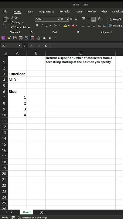 How to Use MID Functions in Microsoft Excel 2023 #shorts #howto excel ...