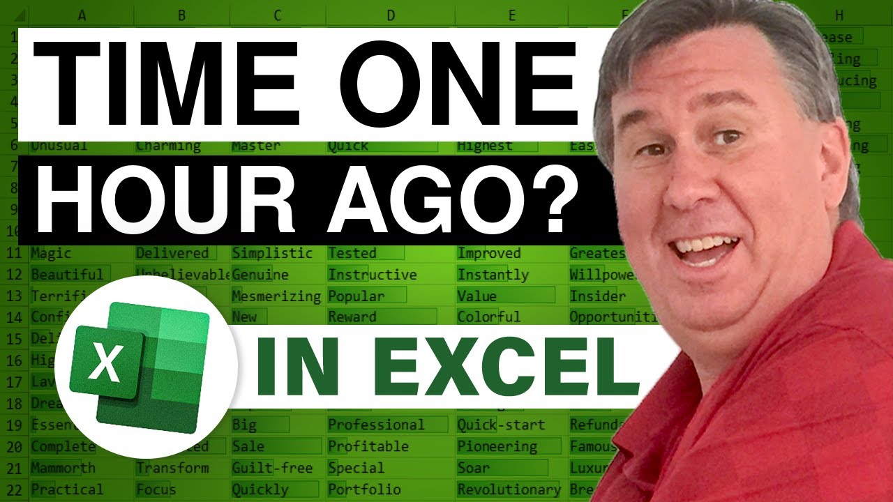 Excel Find Dates More Than One Hour In Past Episode 1444 YouTube Excel Find Dates More Than One Hour In Past Episode 1444 YouTube