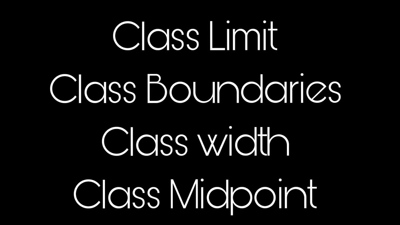 How To Find Class Limits | Class Boundaries | Class Width | Midpoints ...