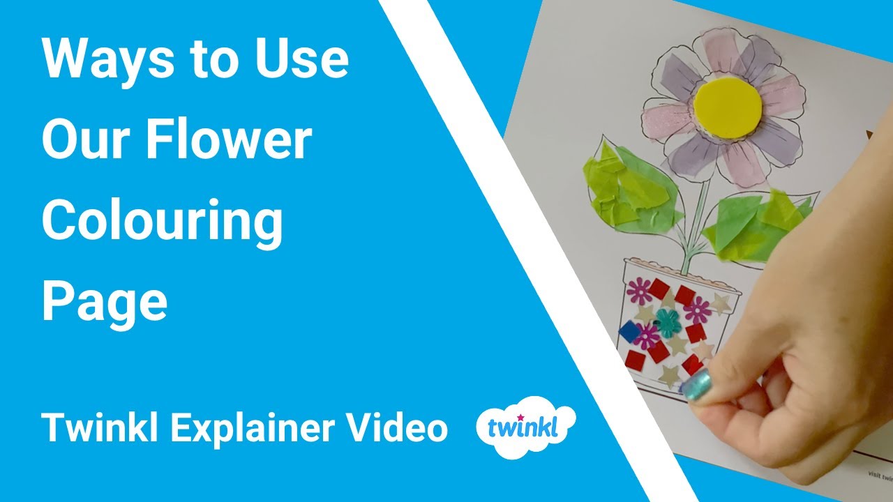Flower Colouring Page Explainer | Early Years Colouring Activities ...