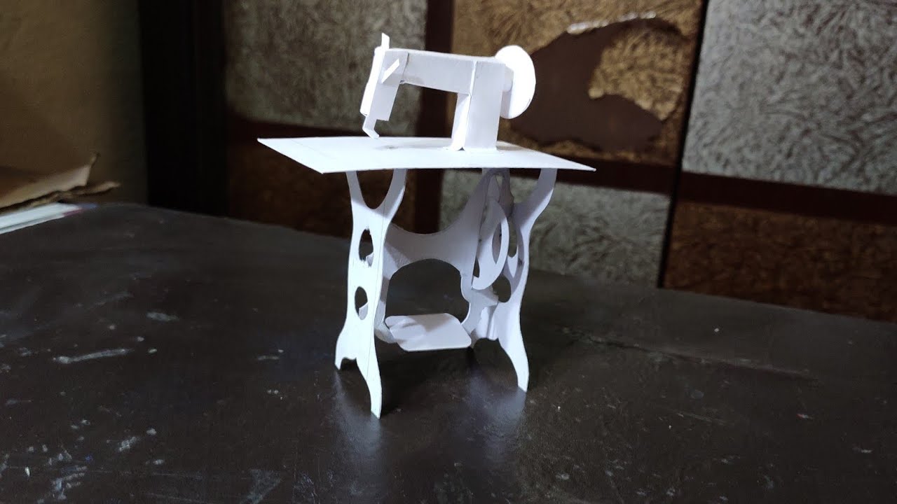 paper craft sewing machine tutorial, paper craft project, diy realistic ...