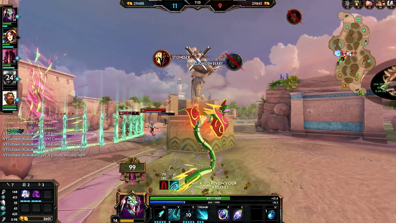 Smite- When you hit the max range kuku ult - YouTube