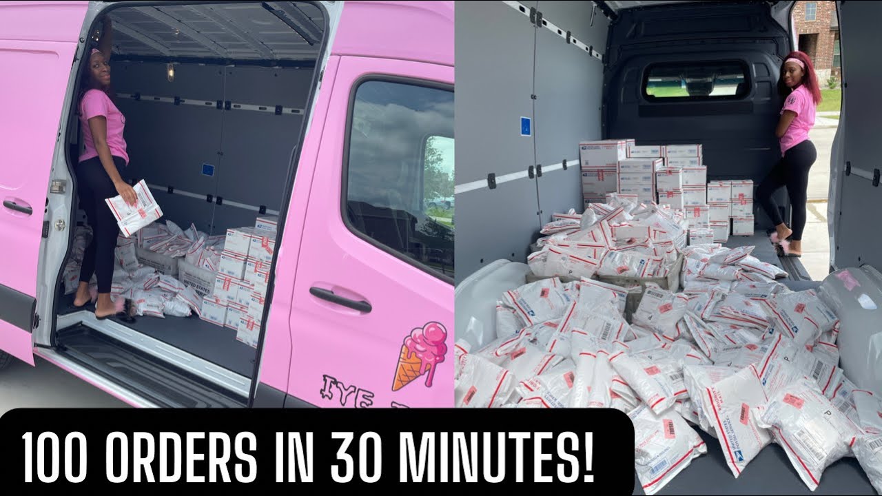 100 ORDERS IN 30 MINUTES| DAY IN THE LIFE OF AN ENTREPRENEUR - YouTube