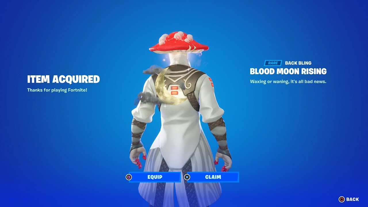How To Get Blood Moon Rising Back Bling in Fortnite! - YouTube