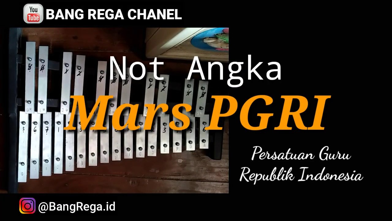Not Angka Bellyra Mars PGRI Marching Bell - Belira - Lyre Cover - YouTube